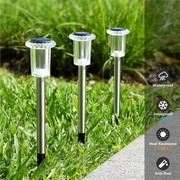 Accents | Solar Pathway Lights 1 Pack Solar Outdoor Lights Led ...